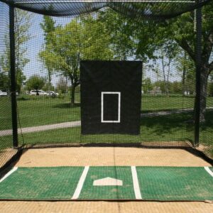 Baseball Vinyl Hitting Backdrop with Pitching Target
