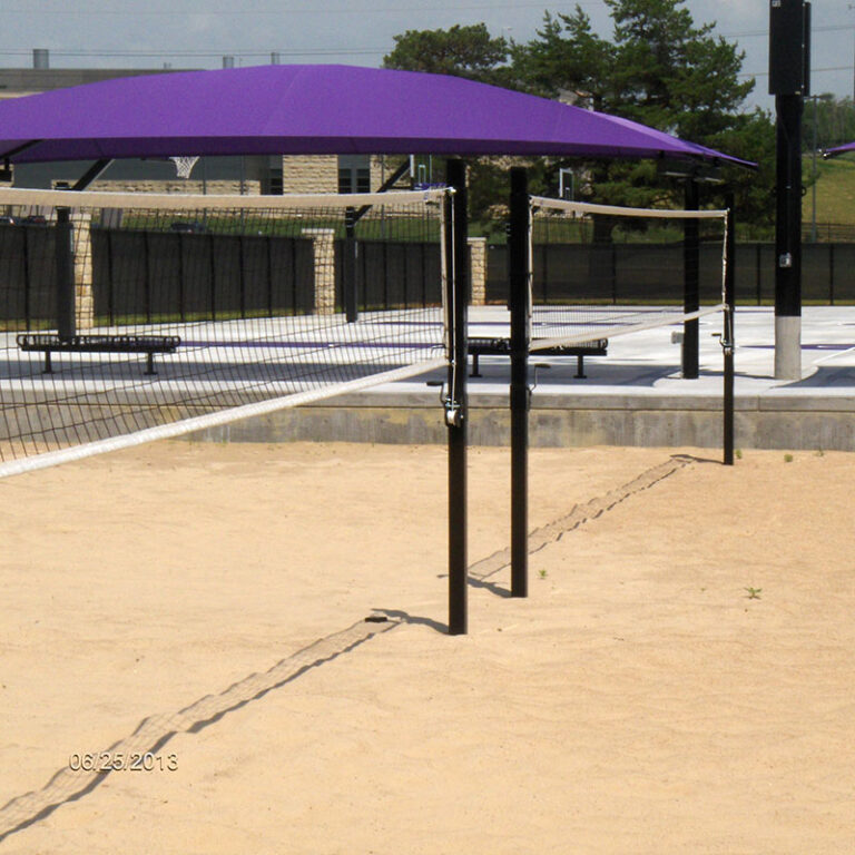 3" SQ Steel Outdoor In-Ground Volleyball System