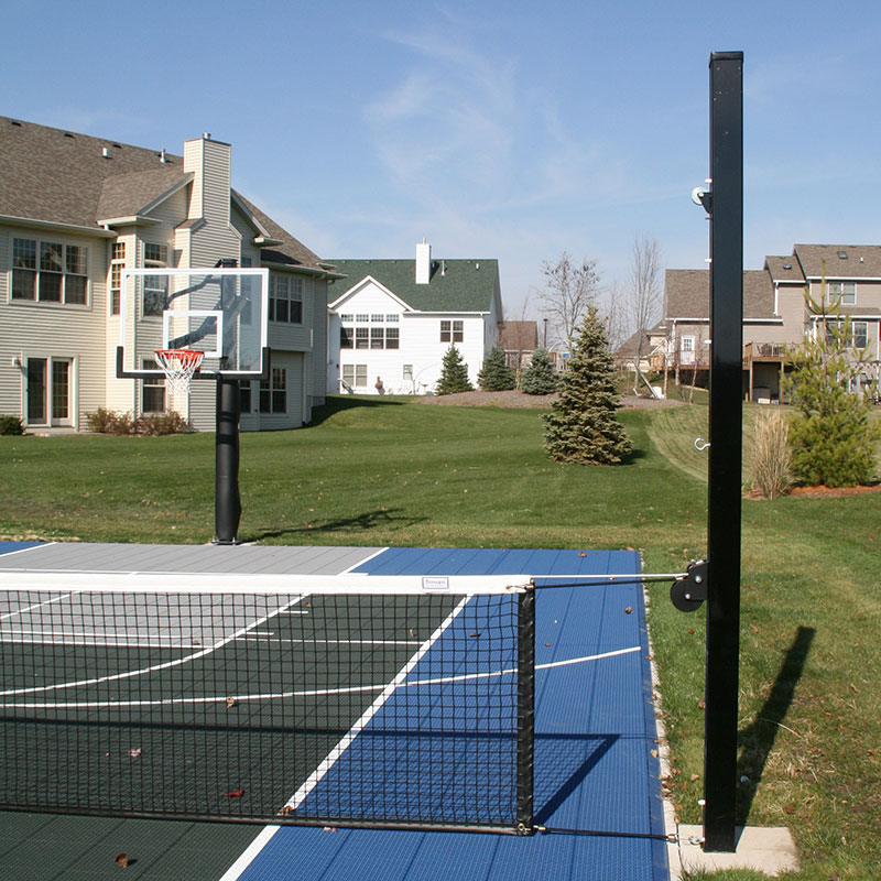 3" SQ Steel Outdoor In-Ground Volleyball System
