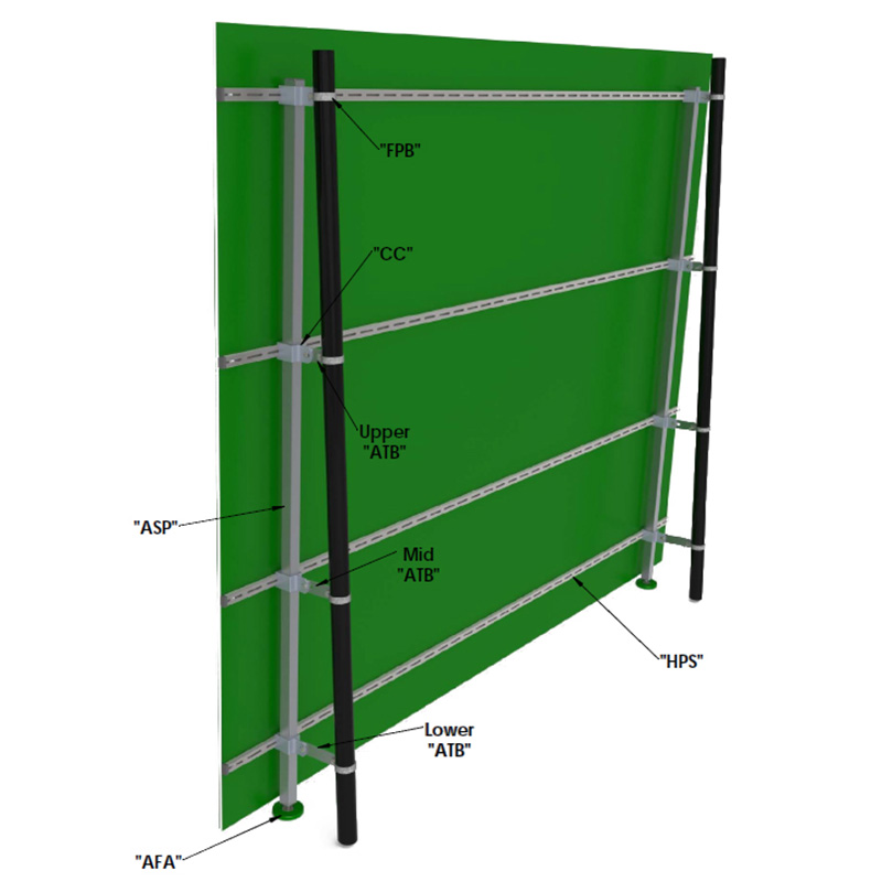 Rally Master Backboard, 10' high Vertical or Sloped Models
